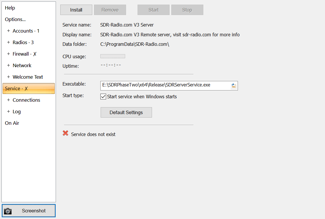 Server Manager | SDR-Radio.com | SDR